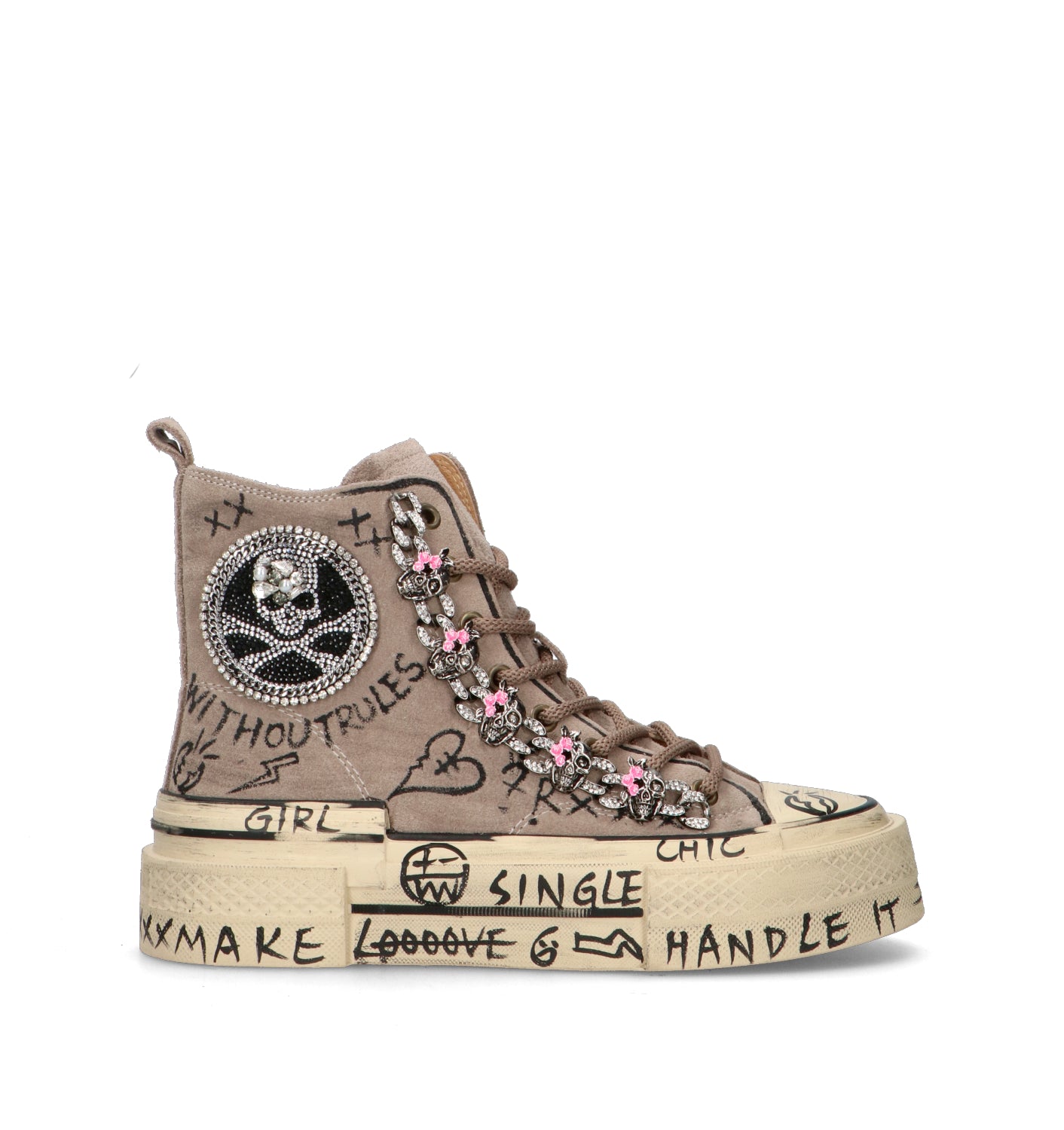 NANKU Sneaker donna taupe in suede – Quellogiusto